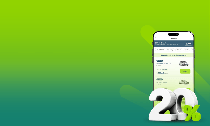 Rent a car in Saudi Arabia - 23% OFF Online | Lumi Car Rental